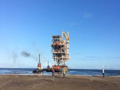 BP’s Juniper platform sails for offshore Trinidad